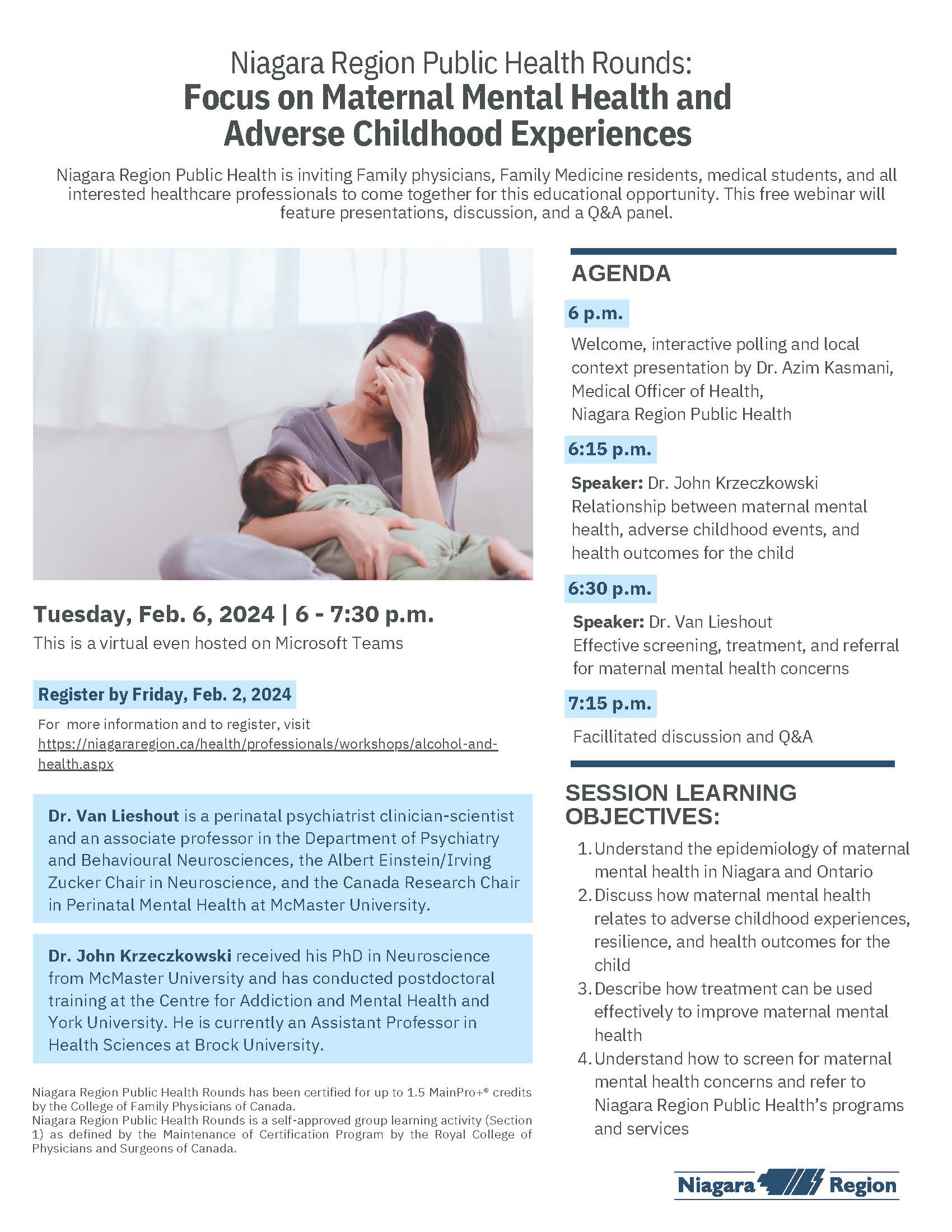 Niagara Region Public Health Rounds: Maternal Mental Health and Adverse ...